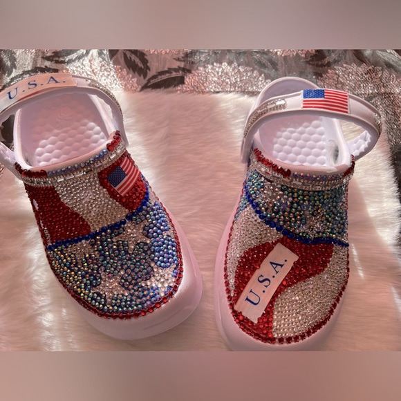 Shoes | Embellished Crocs Customized With Crystal Stone Symbols The ...